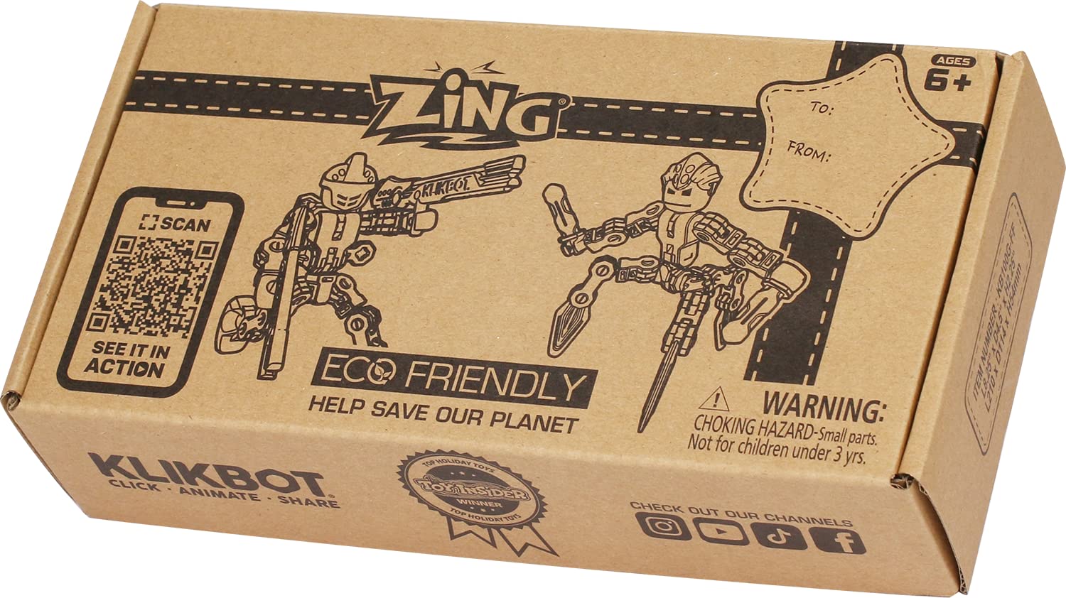 Zing Klikbot, Complete Set of 4 Poseable Action Figures with Weapons, Translucent, Create Stop Motion Animation, for Ages 6 and Up (Series 3 Guardians)