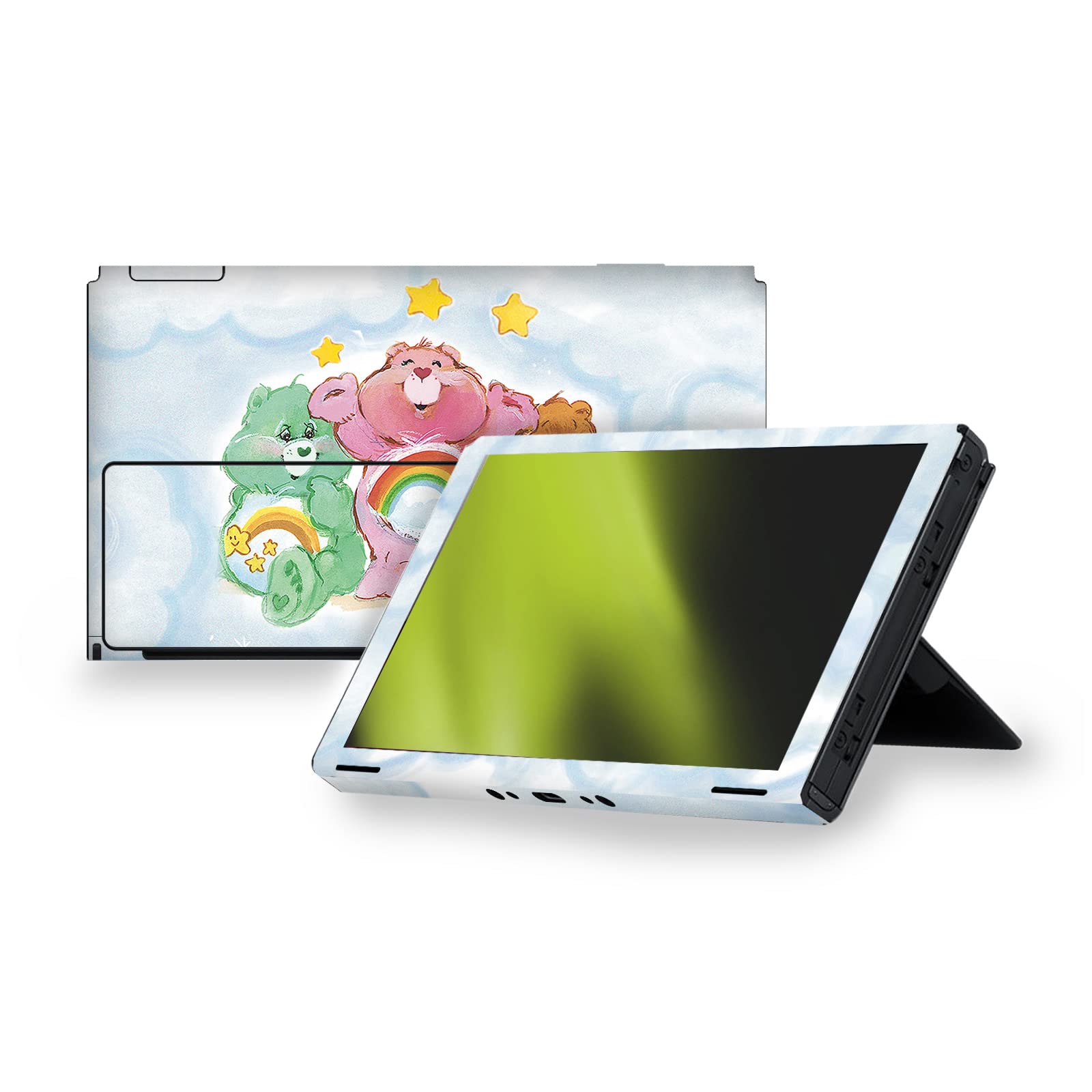 Head Case Designs Officially Licensed Care Bears Group Classic Vinyl Sticker Gaming Skin Decal Cover Compatible With Nintendo Switch OLED Bundle