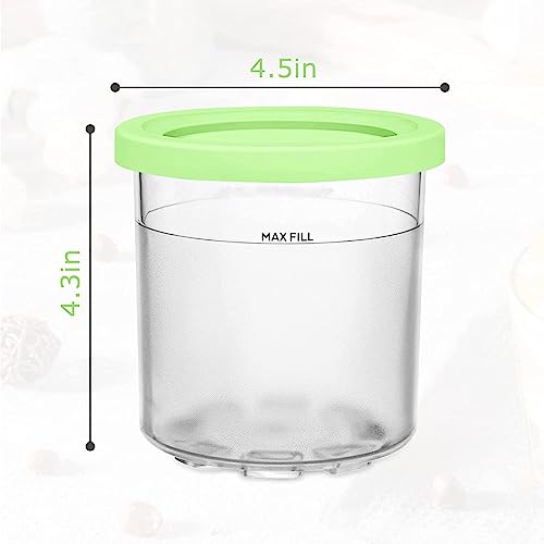 Creami Deluxe Pints, for Ninja Ice Cream Maker Pints, Icecream Container Airtight,Reusable for NC301 NC300 NC299AM Series Ice Cream Maker