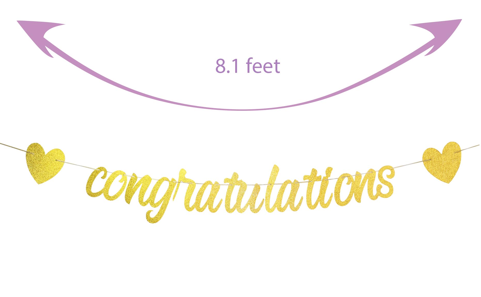 Congratulations Banner Gold Glitter Congratulations Graduation Banner Congratulations Banner Graduation 2024 Congratulations Graduation Party Decorations for College Graduation Party Decorations