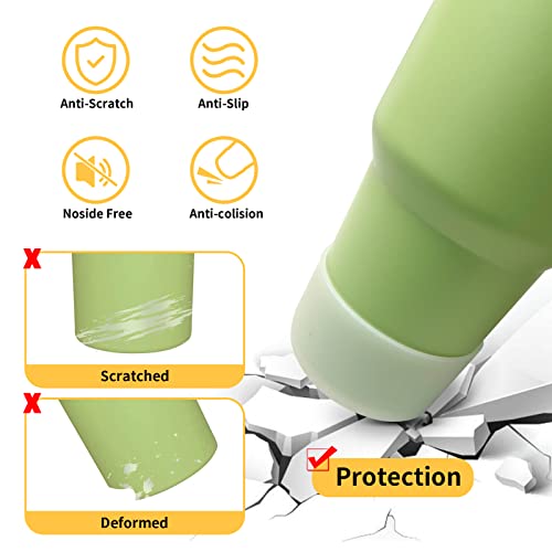 Cup Accessories for Stanley 40 Oz Tumbler with Handle & Lid, 6pcs Reusable Straws & 2pcs Silicone Boot with Cleaner Brush and 4pcs Straw Cover Cap for Stanley Adventure Quencher Travel 20-40oz