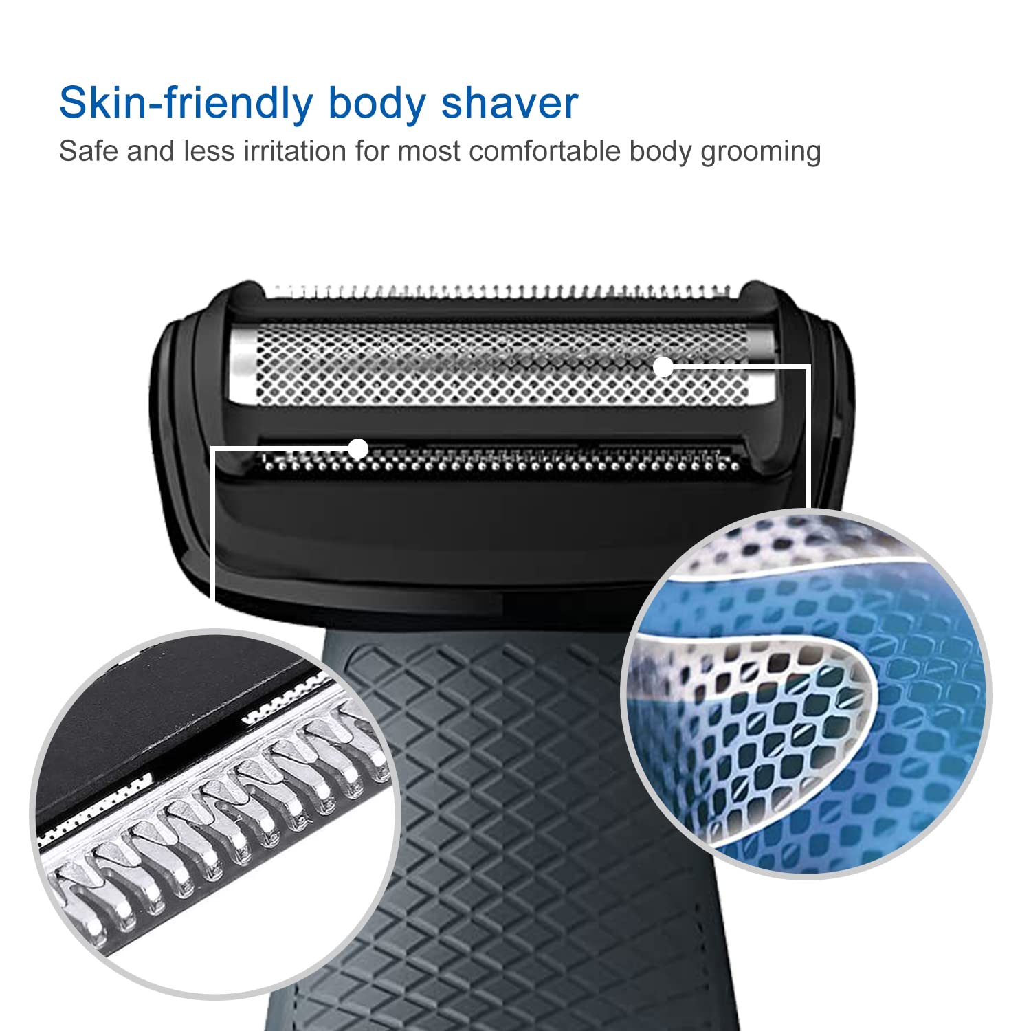 BG2000 Bodygroom Replacement Foil Heads Fit for Philips Norelco Bodygroom BG2020 BG2030 BG2040 only