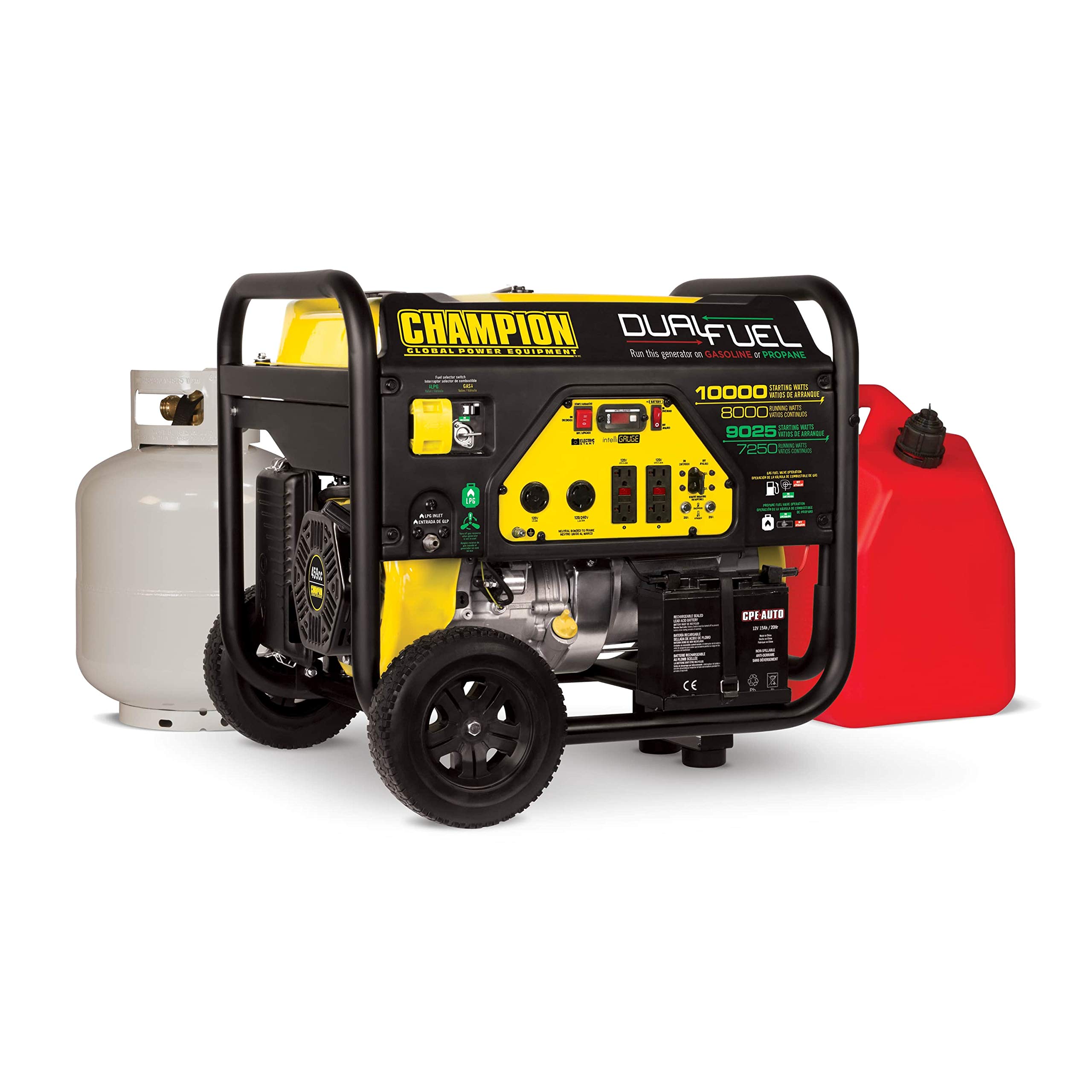 Champion 8000-Watt Dual Fuel Portable Generator with Electric Start