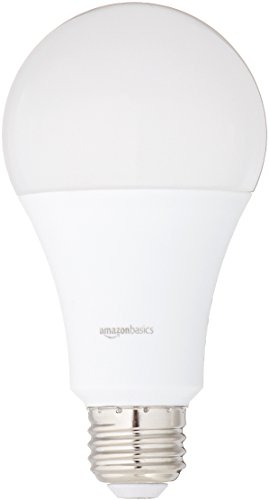 Amazon Basics 100 Watt Equivalent, Daylight, Non-Dimmable, 15,000 Hour Lifetime, A21 LED Light Bulb , 16-Pack