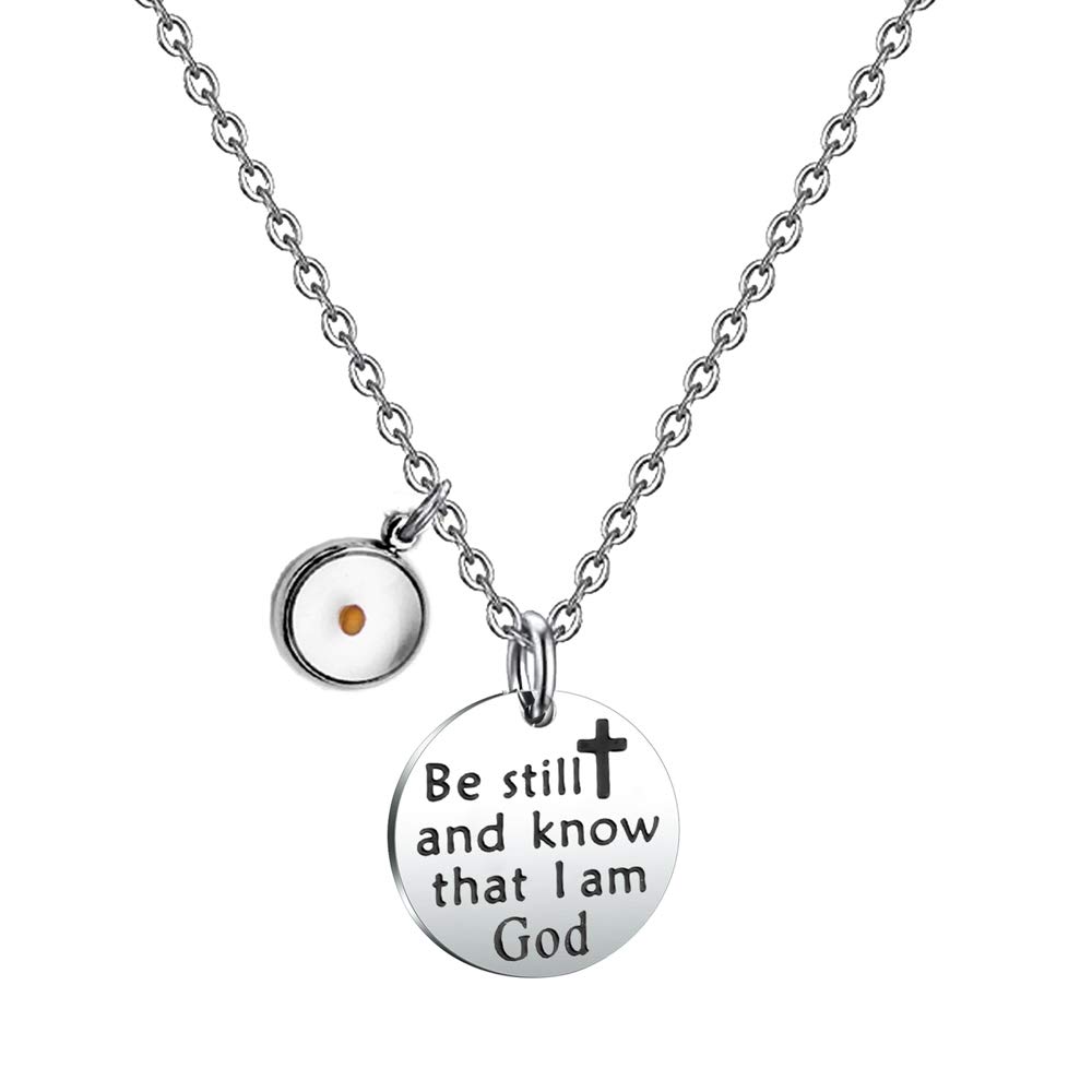 Be Still and Know That I Am God Mustard Seed Bracelet Inspirational Bible Verse Jewelry (bracelet)