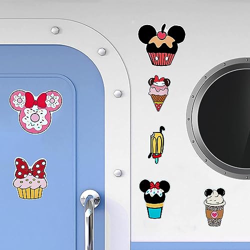 Food Cute Magnets Set for Fridge, Funny Sweets Mouse Refrigerator Kitchen Locker Whiteboards Cruise Car Magnet Decorations Stickers for Carnival Party Home Magnetic SuSpplies Favors (7PCS)