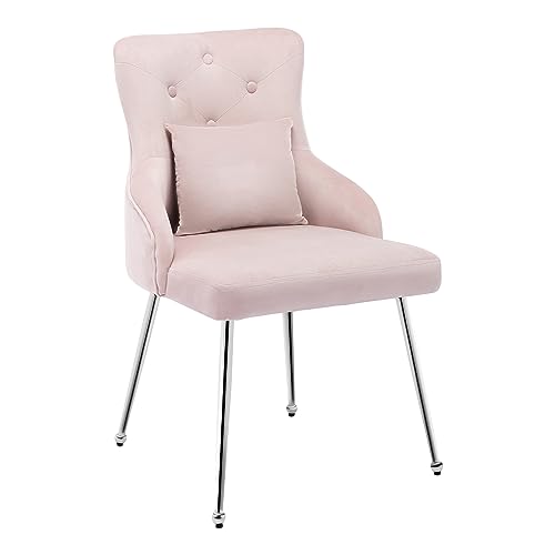 Creek Vista Velvet Vanity Chair,Upholstered Dining Chair for Bedroom, Dining Room, Makeup Room, Modern Living Room Chair with Metal Legs