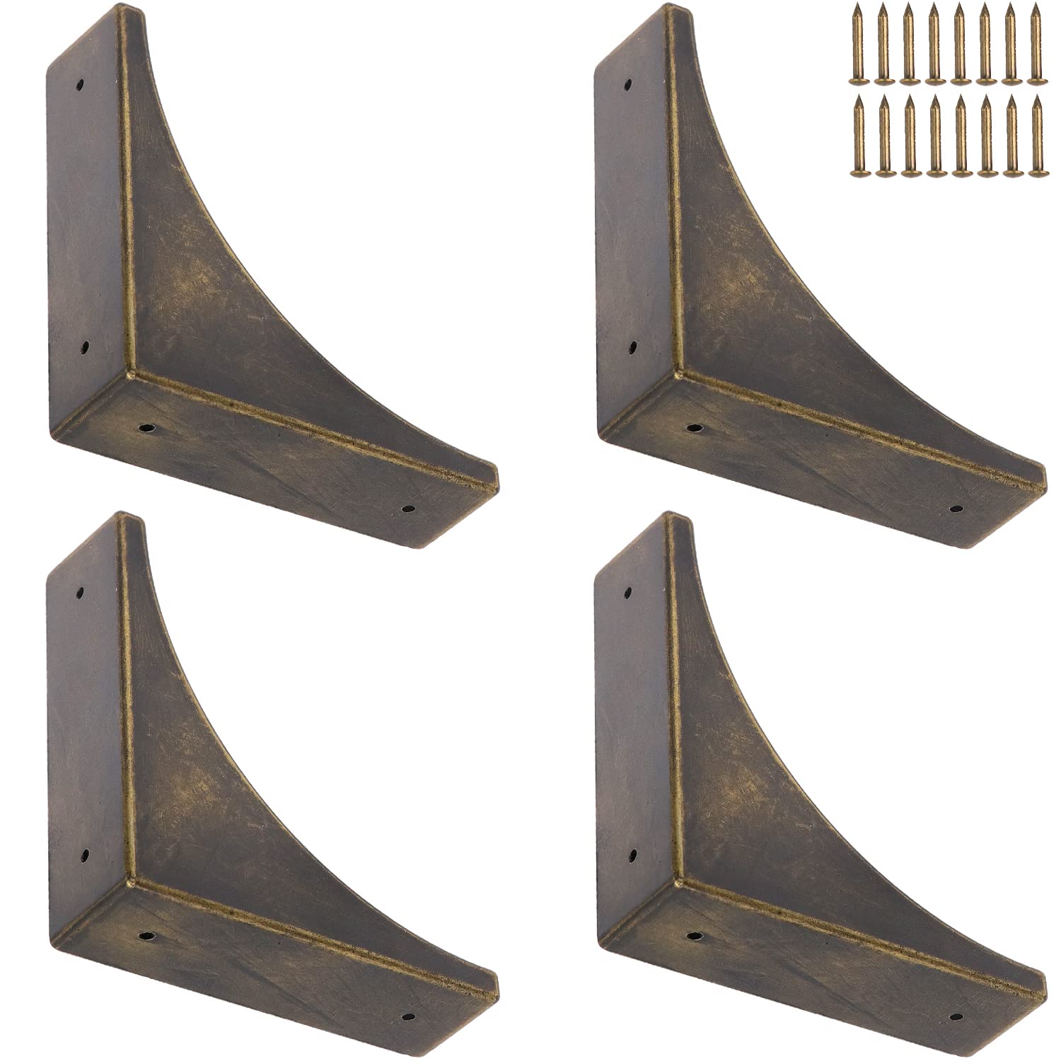 Box Edge Corner Guards Decorative Furniture Corner Protectors Edge Safety Protector Furniture Corner Bumpers Box Cabinet Case Edge Cover Home Hardware Accessories Pack of 4 Bronze