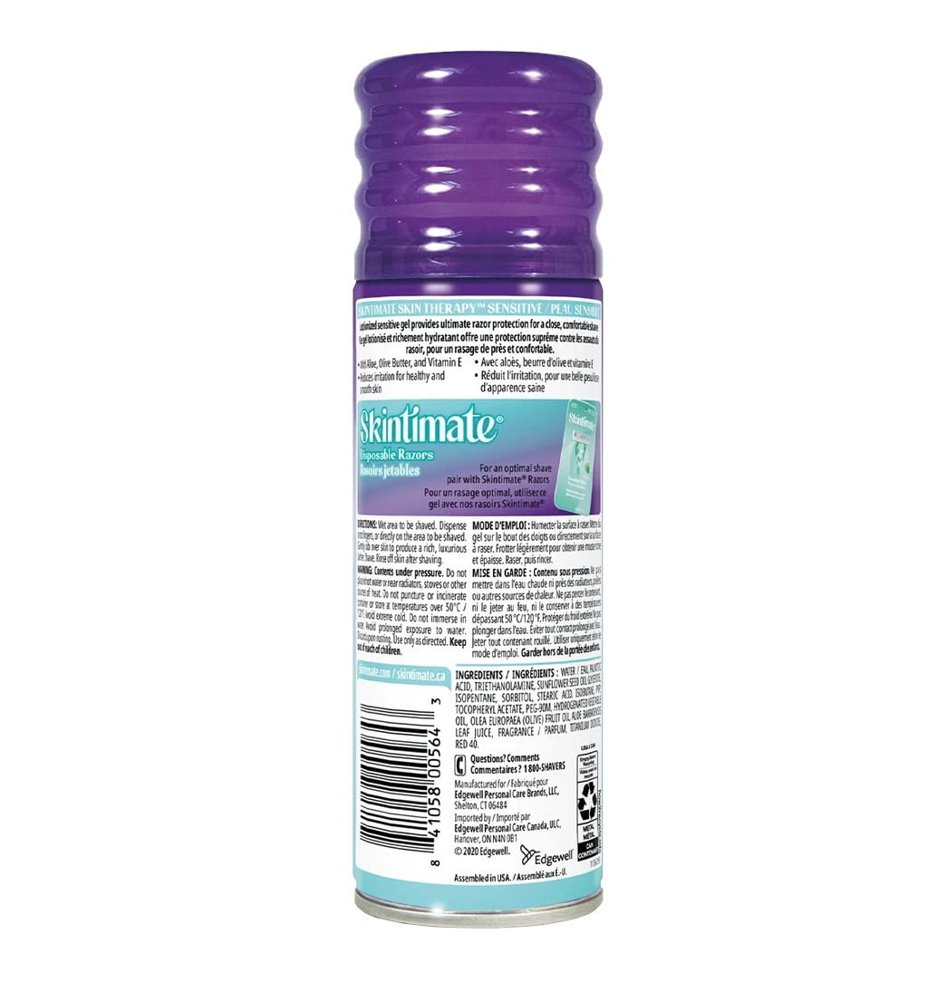 Skintimate Sensitive Skin Skin Therapy Moisturizing Shave Gel - 7 oz - 2 pk
