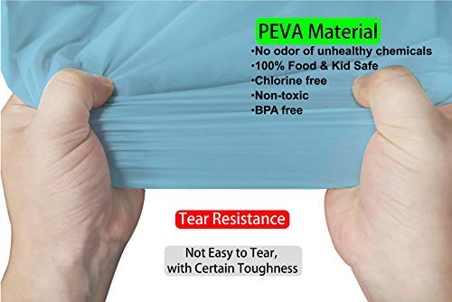 Light Blue Plastic Tablecloths 2 Pack Disposable Table Covers 54 x 108 Inch Baby Shower Party Tablecovers PEVA Sky Blue Table Cloths for BBQ Picnic Birthday Wedding Parties 8 ft Rectangle Table Use