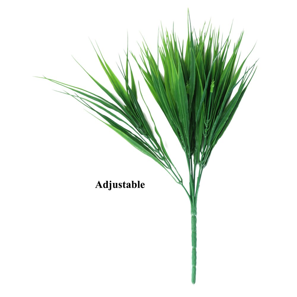 JUYO VONSAN® Faux Grass Plant Artificial Plants 8pcs Artificial Plastic Wheat Grass for Indoor Outside Home Garden Office Decoration (8)