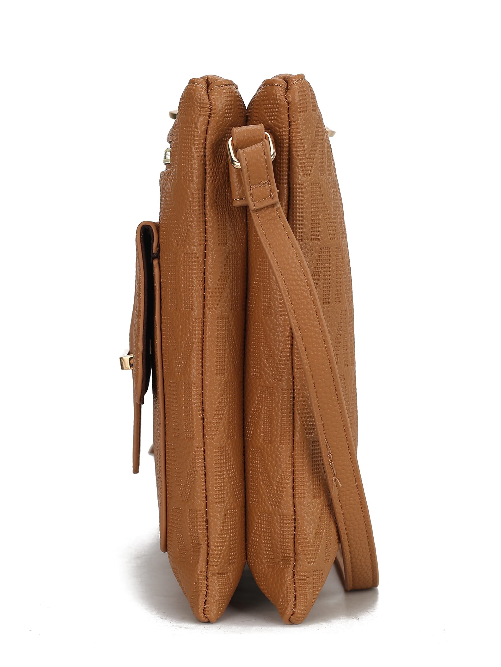 MKF Crossbody Bag for Women β PU Leather Pocketbook Handbag Triple Compartment Messenger Purse β Shoulder Strap