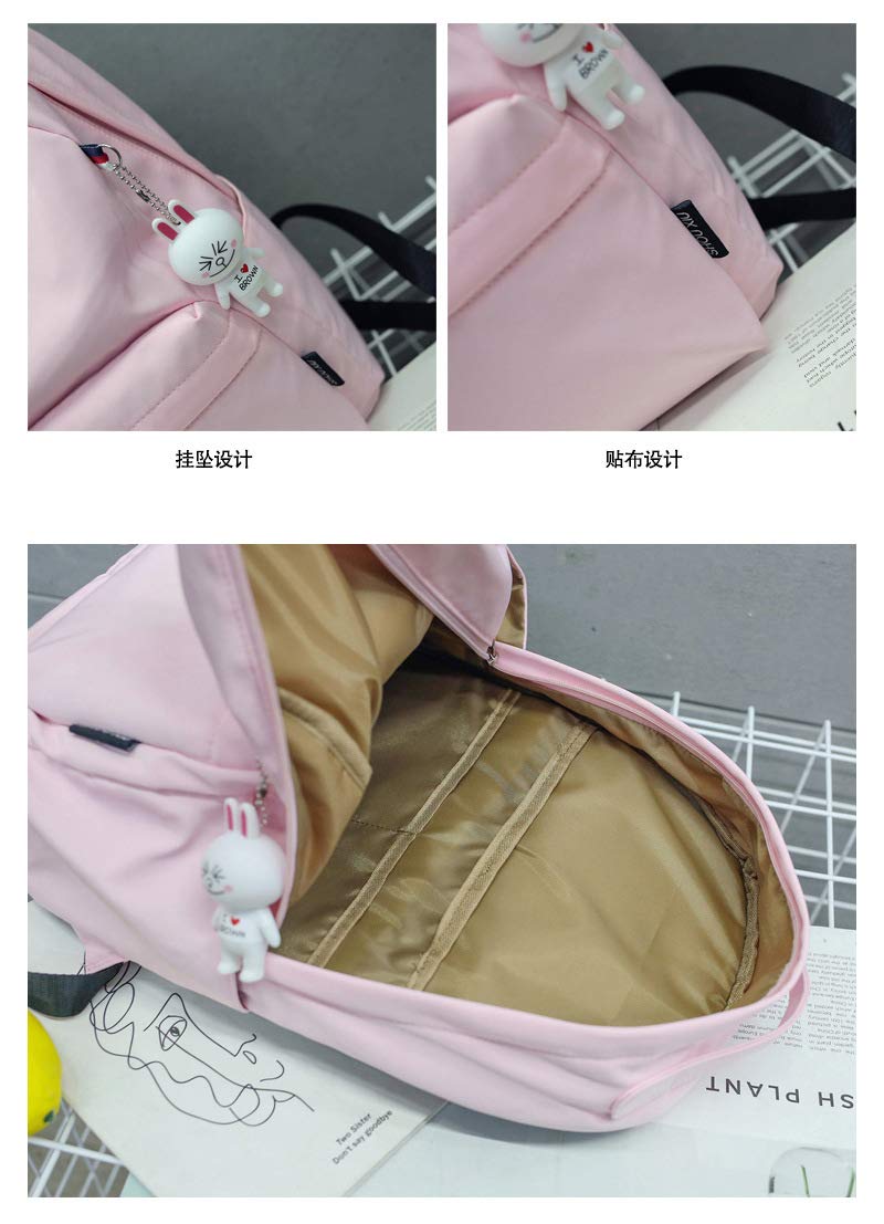 LUO New Hello Kitty Large Capacity Embroidered PU Women's Shoulder Messenger Bag Handbag Casual Bag Purse LB-715898, Pink