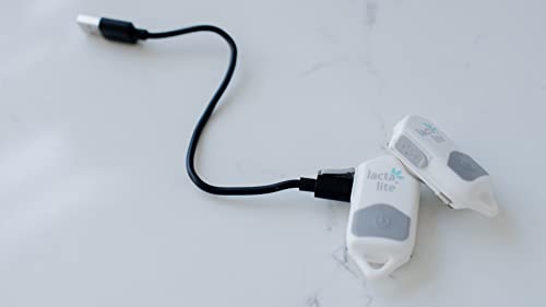 Hands Free Breast Pump Light,Lacta Lite,Wearable, Portable, Clip-On, Rechargeable Set of Lights White Set of 2