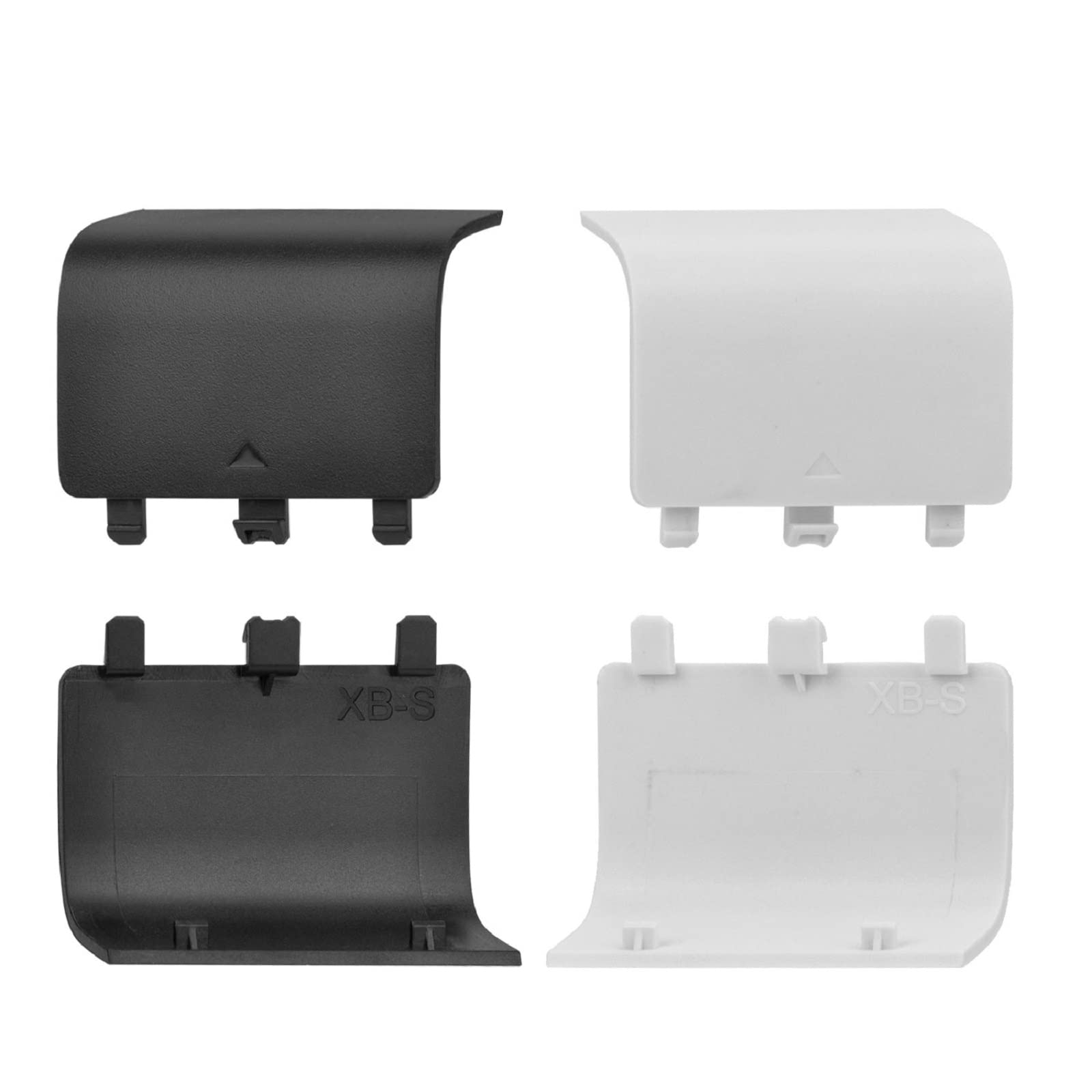 Battery Cover for Xbox Series X, Xbox Series S Controller, 4 Pcs Batteries Caps Shell Repair Part Compatible with Xbox Controller(2 Black&2 White)