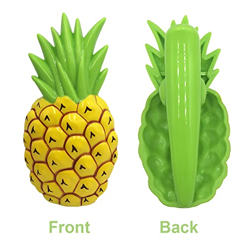 Kirmoo 4 Pack Beach Towel Clips for Beach Pool Lounge & Cruise Chairs Holders Palm Tree,Plastic Large Clothespins for Hanging Clothes Pins Set of 4 (Palm Tree and Pineapple)