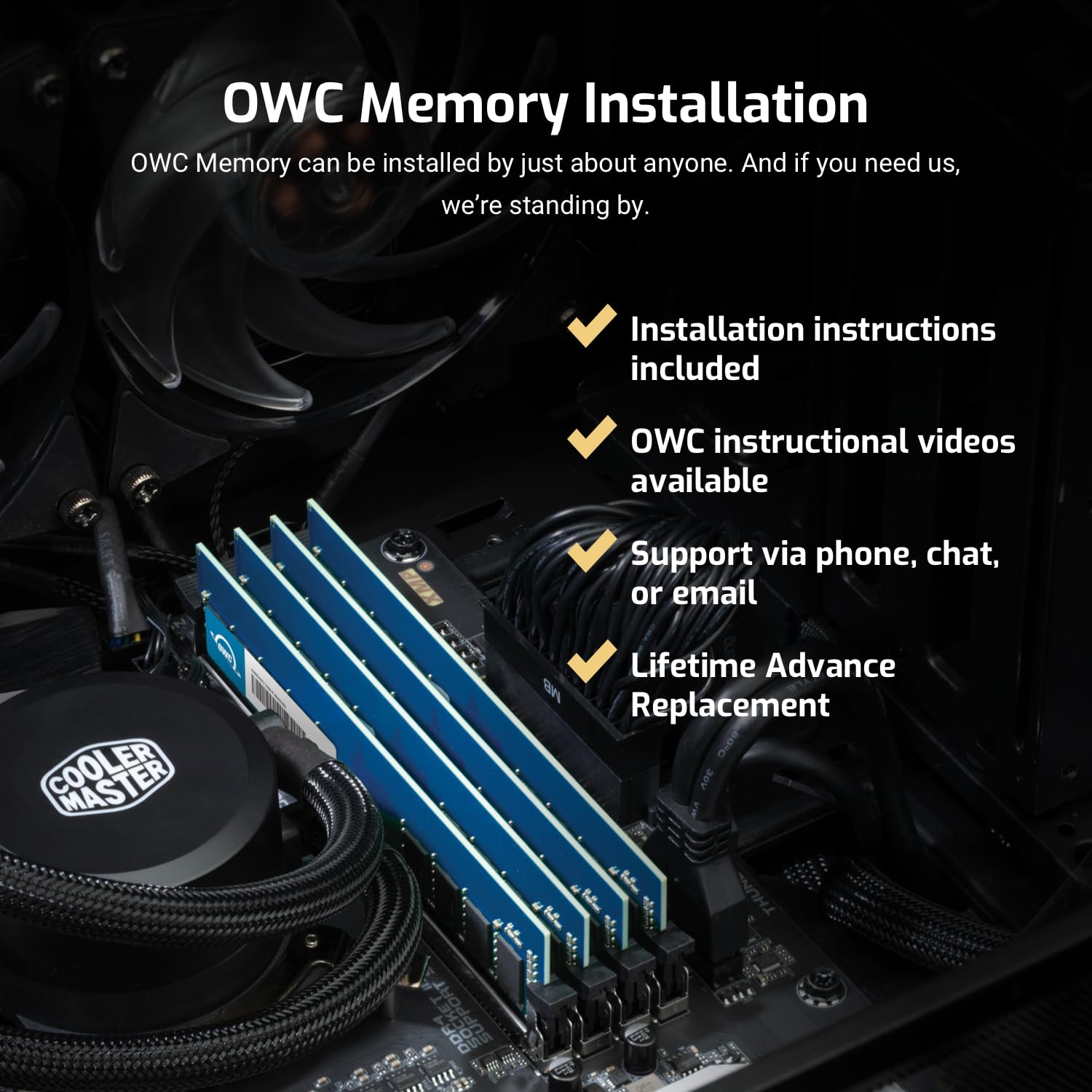 OWC 128GB (4x32GB) DDR3 ECC Registered CL9 PC3-10600 1333MHz SDRAM Memory RAM Upgrade Module Compatible with All 2013 Mac Pro 6,1 Models (OWC1333D3Z3M128)