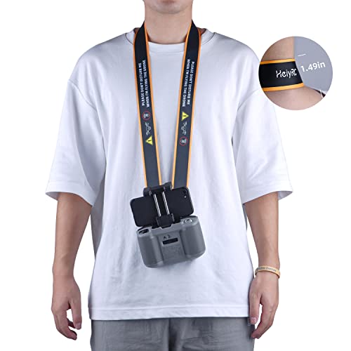 HeiyRC Dual Hooks Neck Strap for DJI AIR 3/Mini 2/Air 2S/Mavic 3/Air 2/Mini 3 Pro Remote Controller Anti-Fall Lanyard Mount (Please Don't Disturb Me When I'm Flying The Drone)