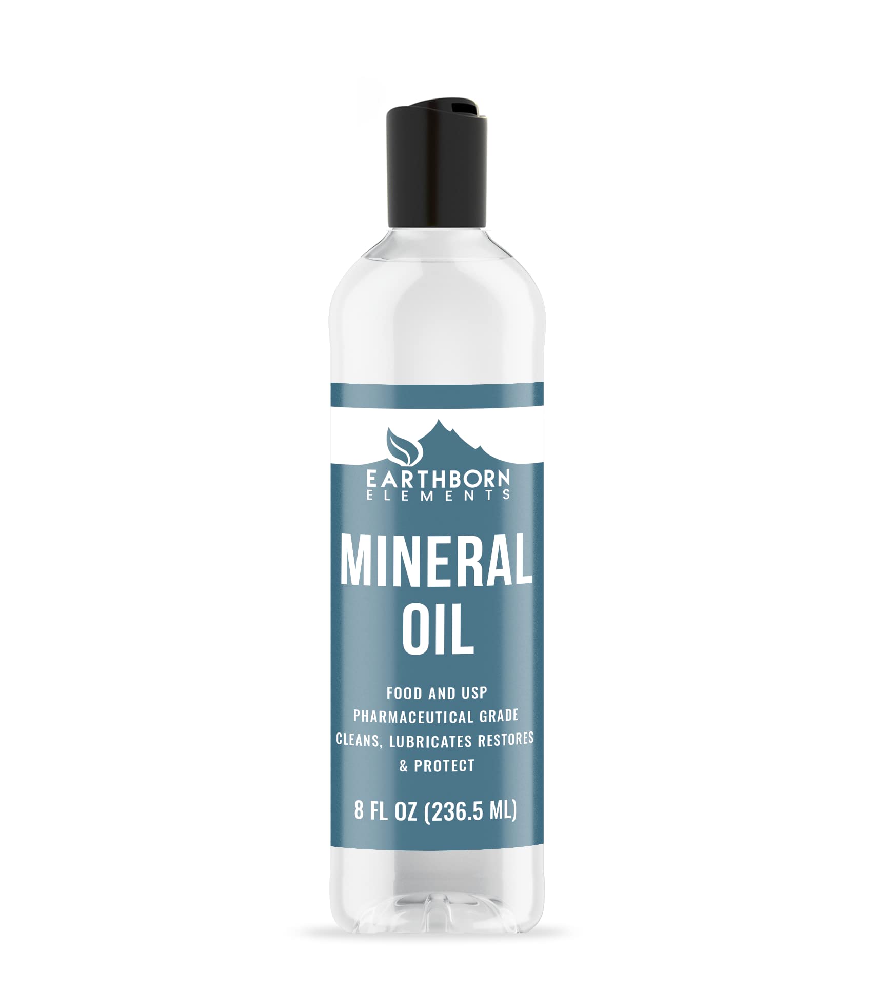 Earthborn Elements Mineral Oil 8 fl oz, Pure & Undiluted, No Additives Clear