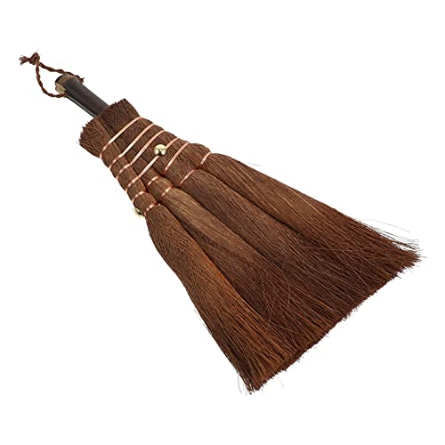 Cabilock Couch Cleaner Outdoor Cleaner Tea Ceremony Brush Natural Whisk Sweeping Hand Broom Desktop Cleaning Tool Mini Soft Straw Broom (Light Brown) Broom Indoor Hand Tools