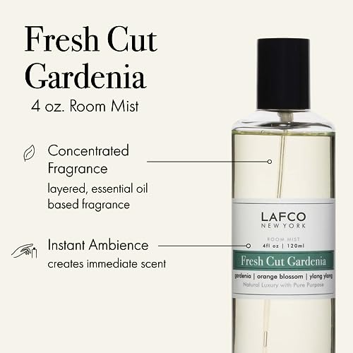 LAFCO Home Fragrance Mist, Fresh Cut Gardenia, 4 Fl oz.