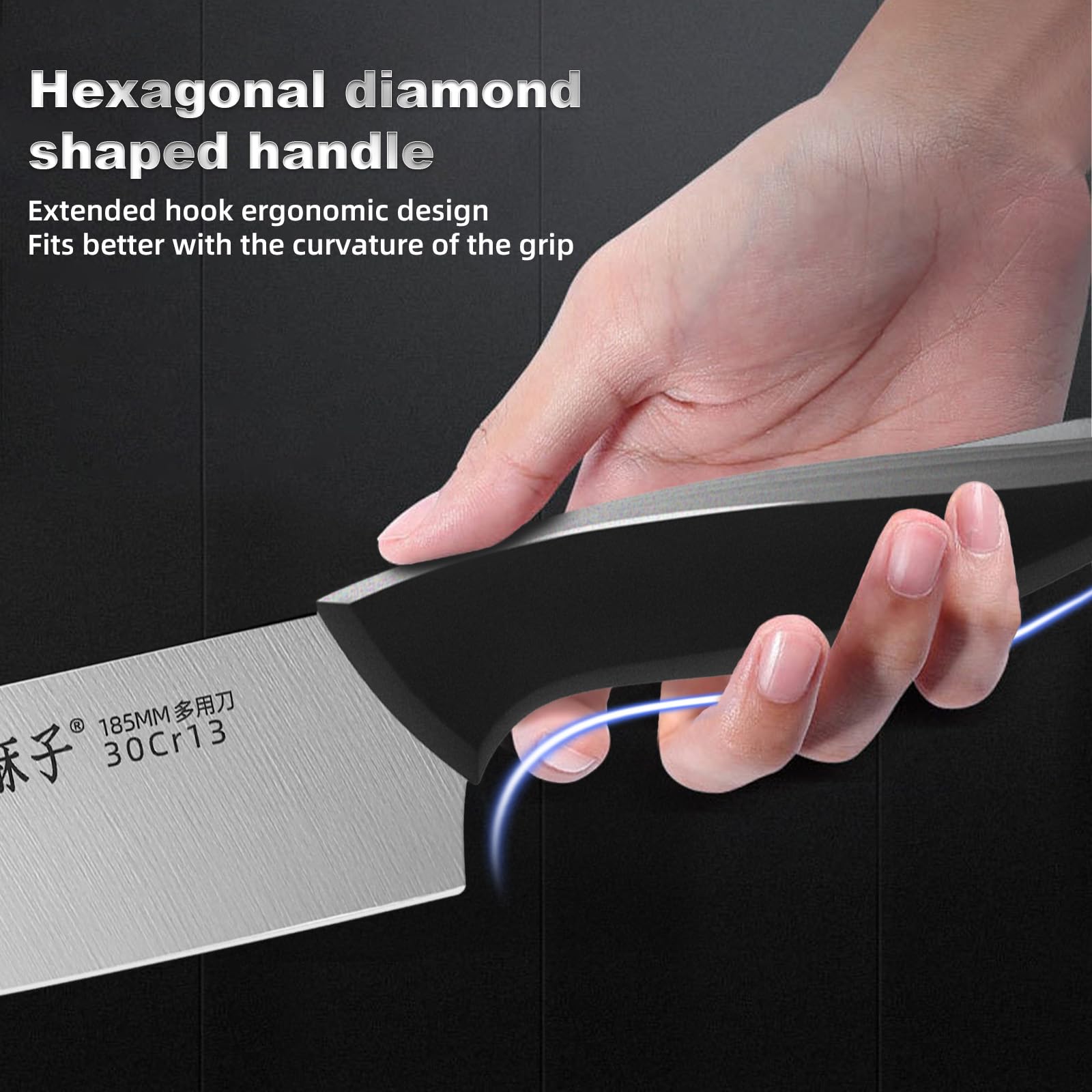 Chef Knife, 7IN Ultra Sharp Professinal Santoku Knife,German High Carbon Stainless Steel kitchen knives with Ergonomic Handle Design,Kitchen essentials for Chopping Vegetable and Cooking