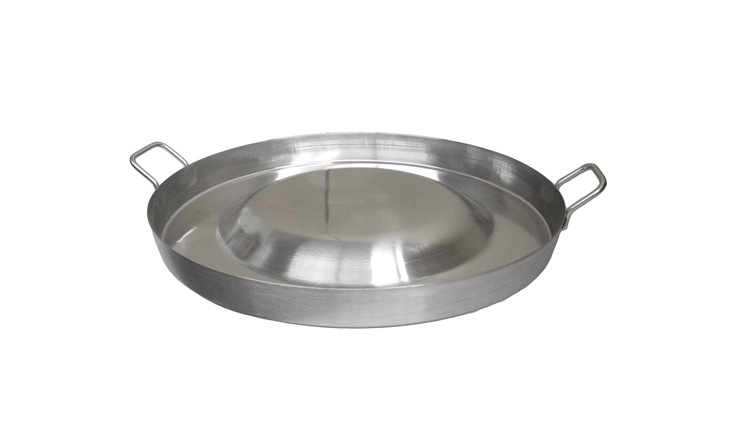 EZ Travel Collection Heavy Duty Stainless Steel Frying Pan and Serving Platter for Authentic Mexican Tortillas and Tacos, 21.25" Comal Para Tortillas Tacos Mexicanos (Convex)