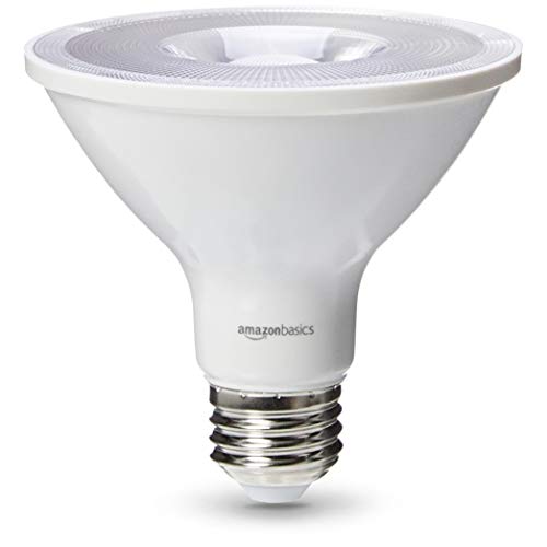 Amazon Basics Commercial Grade 25,000 Hour LED Light Bulb | 75-Watt Equivalent, PAR30S, Cool White, Dimmable, 6-Pack
