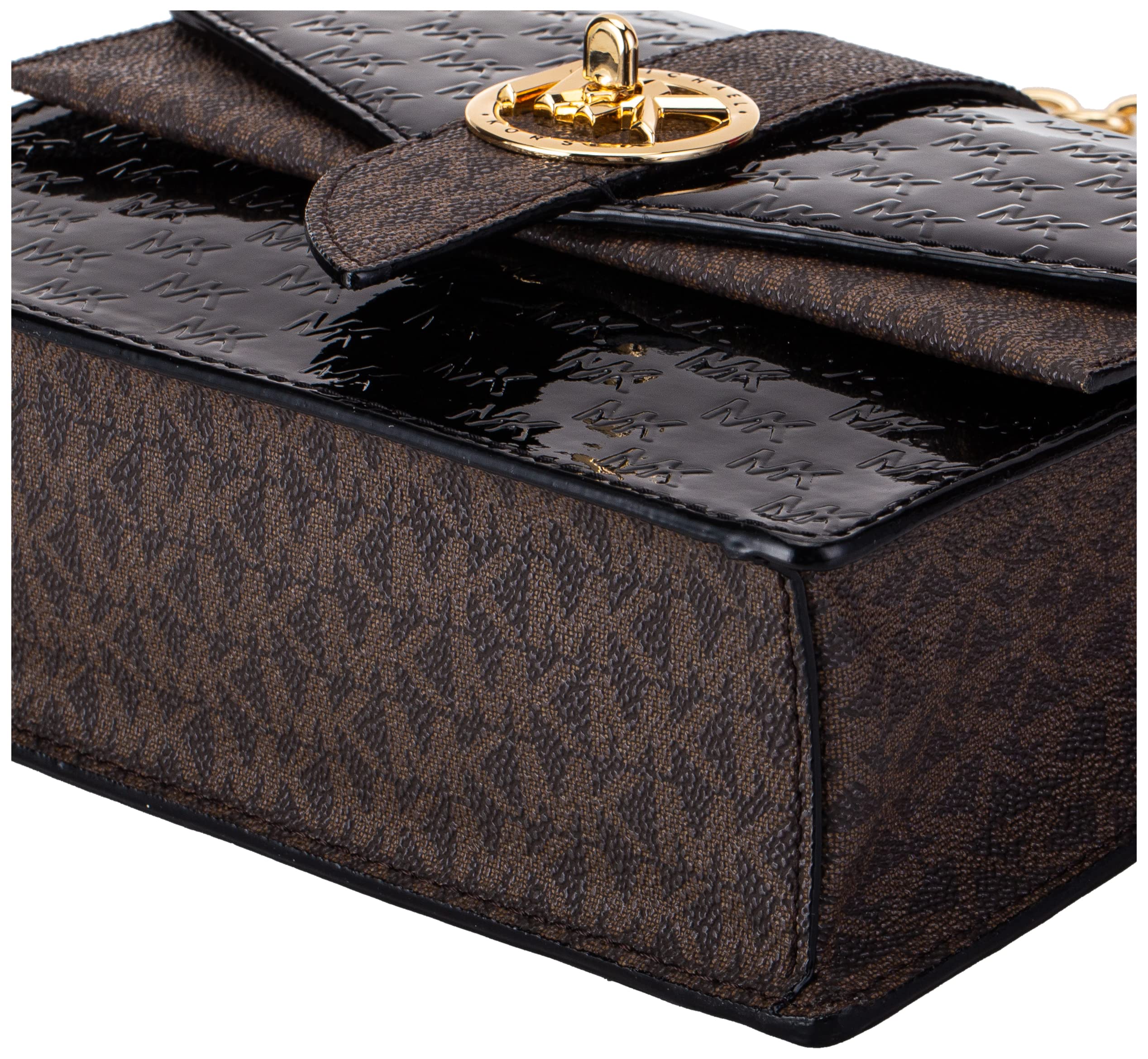 Greenwich Extra-Small Logo Embossed Patent Leather Crossbody Bag