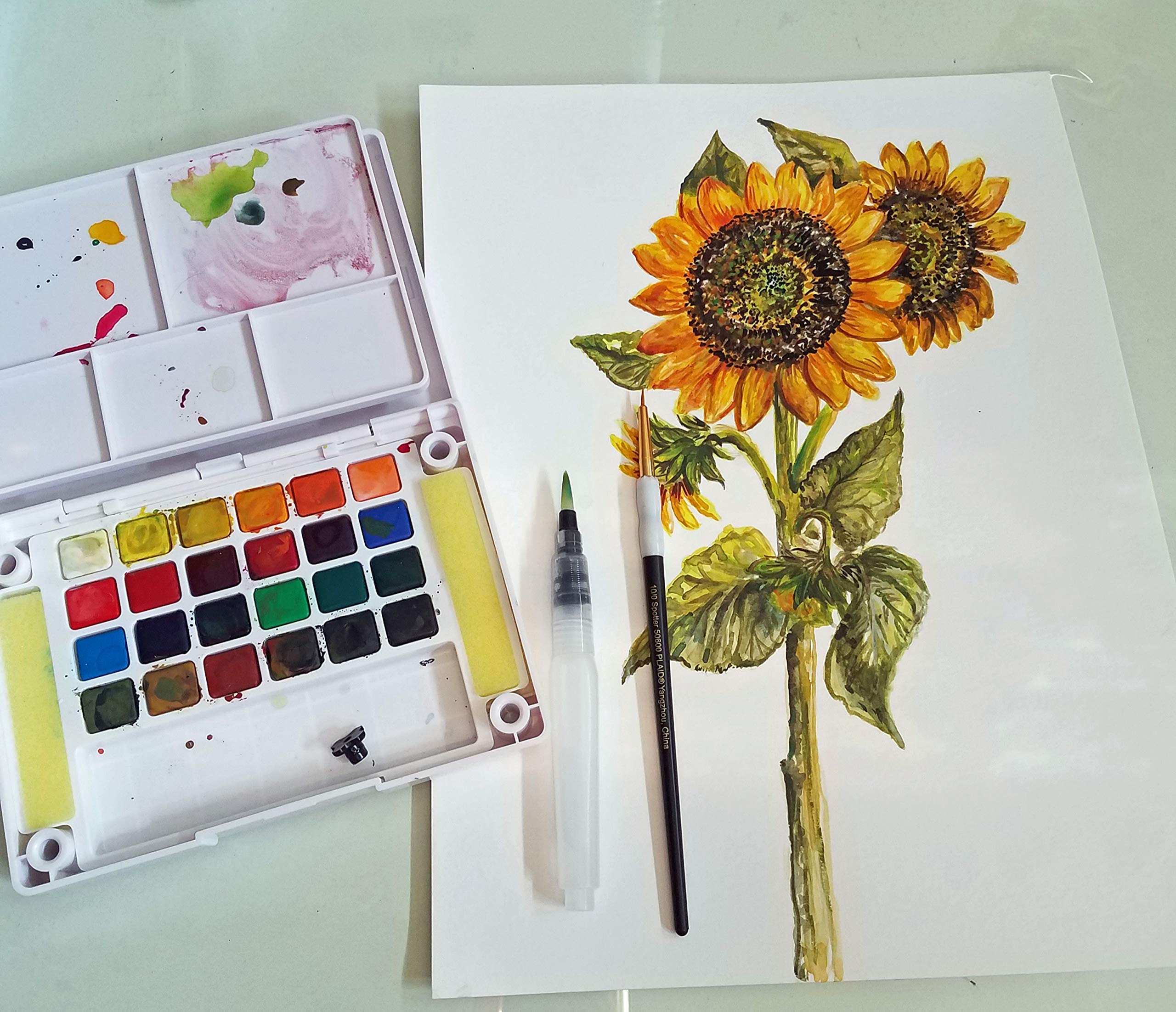 Be like a Sunflower tea towel handmade