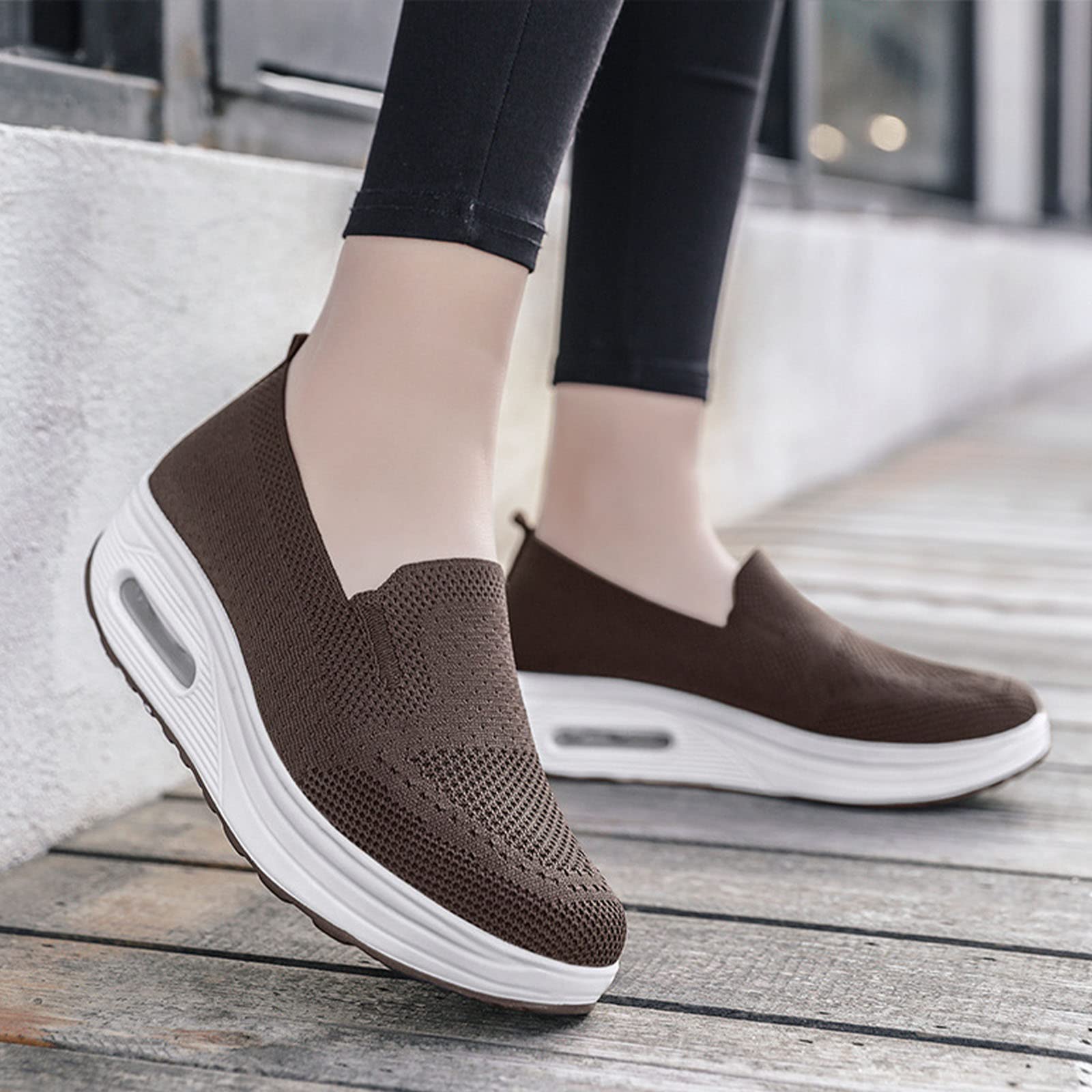 BE OVER QUALITY Women's Orthopedic Sneakers, Slip-On Light Air Cushion Orthopedic Sneakers, Womens Orthopedic Sneakers Black