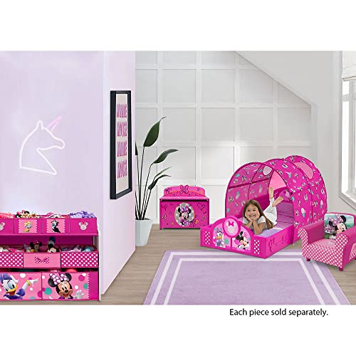 Delta Children Disney Minnie Mouse Plastic Sleep and Play Toddler Bed with Canopy