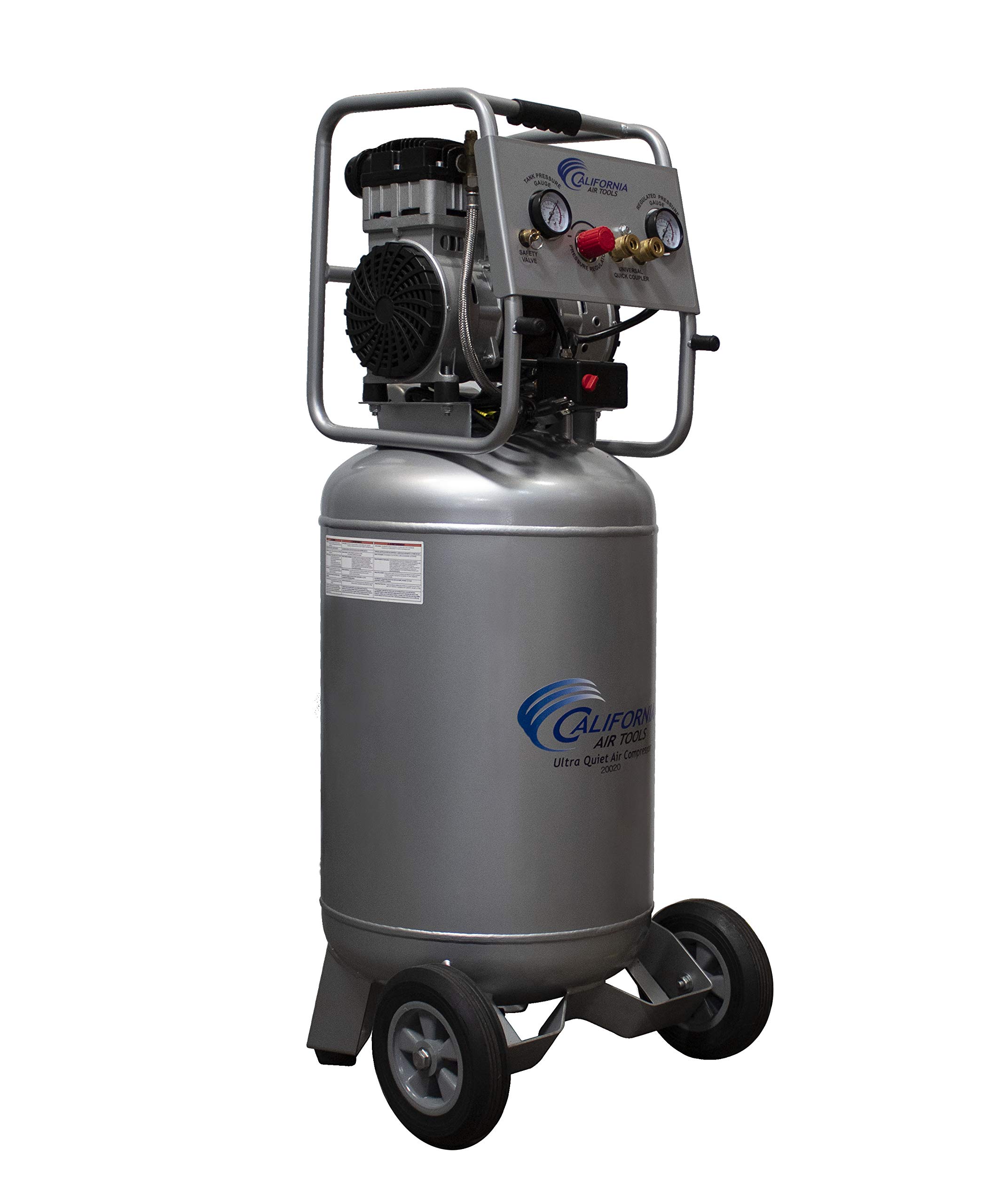 California Air Tools 20020-22060 Ultra Quiet & Oil-Free Air Compressor 2.0 Hp, 20.0 Gal. Steel Tank Air Compressor 220 Volts 60 Hertz