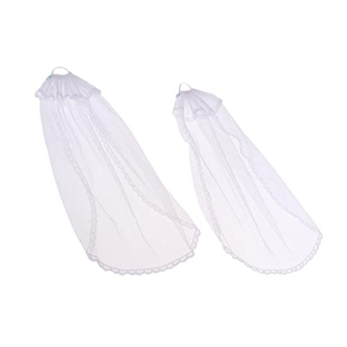 Esquirla White Doll Wedding Veil for Wedding Dress Clothes for 12 Inches