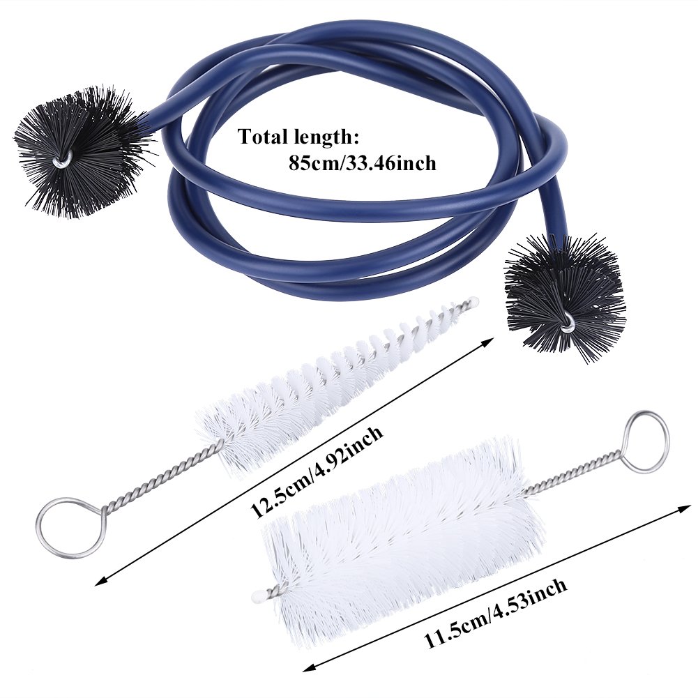 T osuny Trumpet Cleaning Brushes Set Kit, Musical Instrument Maintenance Care Accessory with Metal Handle,3 Kinds of Brushes for Different Cleaning Needing