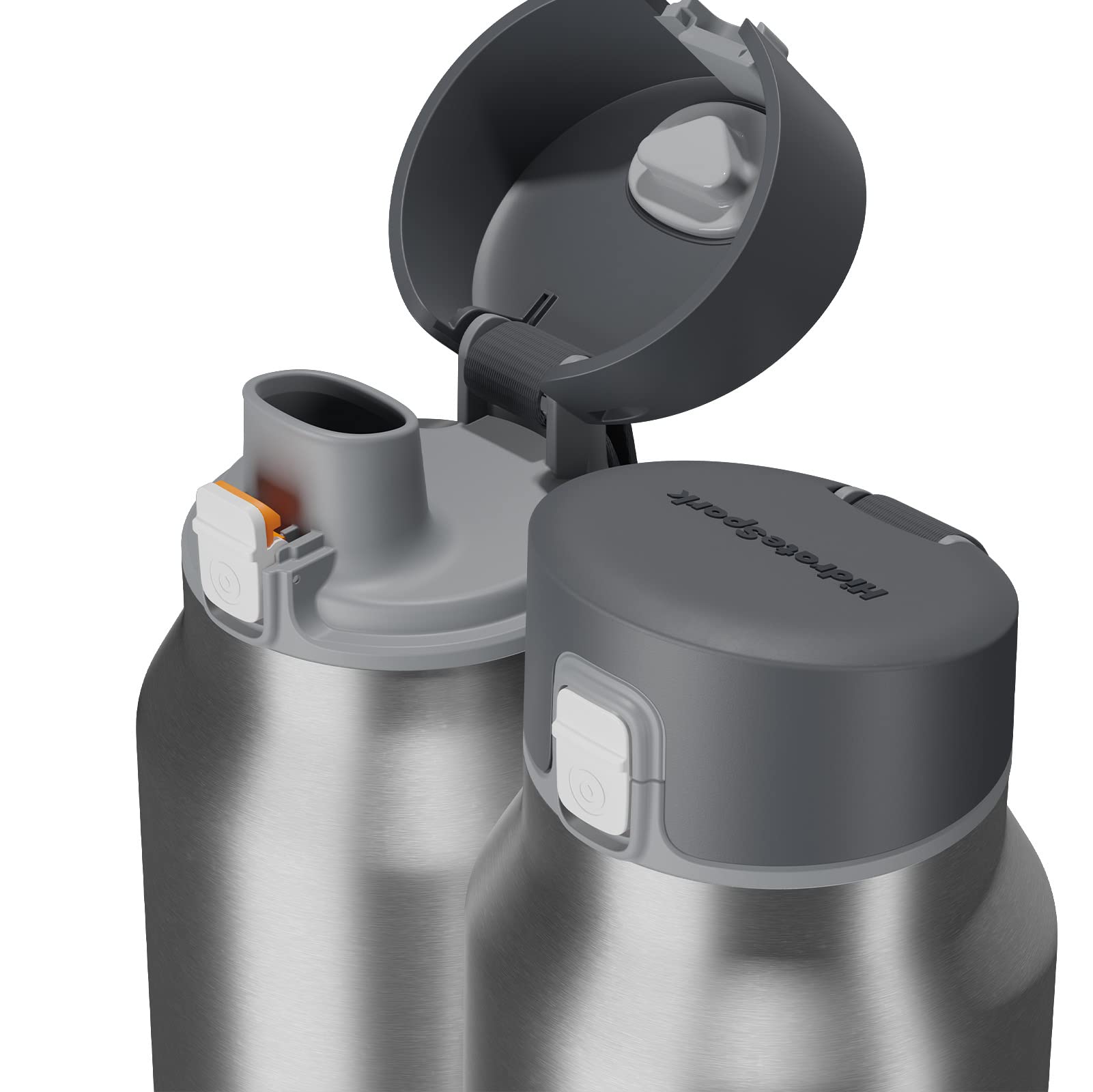 Hidrate Spark PRO Smart Water Bottle β Insulated Stainless Steel β Tracks Water Intake with Bluetooth, LED Glow Reminder When You Need to Drink β Chug Lid, 32oz, Brushed Steel