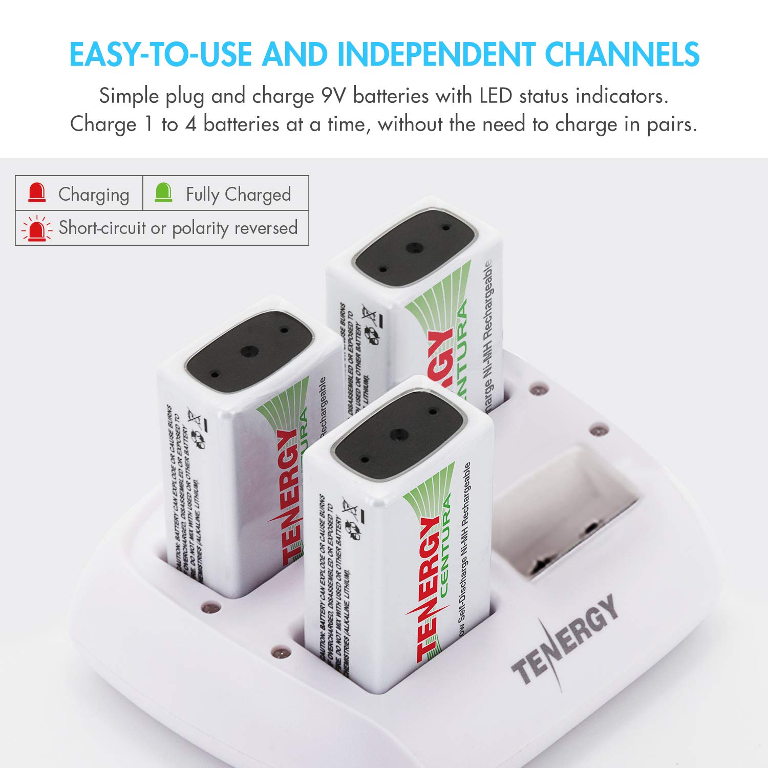 Tenergy Smart 9V 4 Bay Charger TN136
