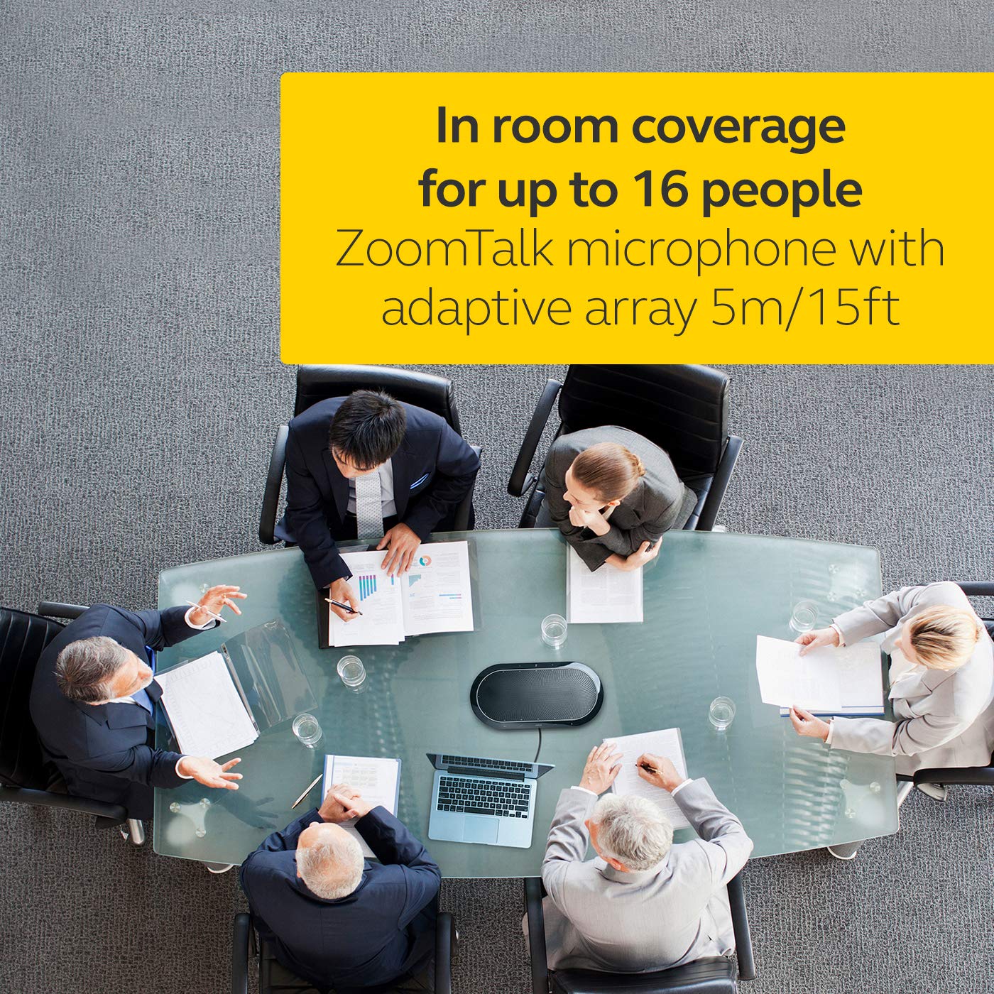 Jabra Speak 810 UC Wireless Bluetooth Speakerphone - Portable Conference Speaker with Superior Audio for Larger Conference Calls, Quick Set-Up - Certified for Zoom & Google Meet