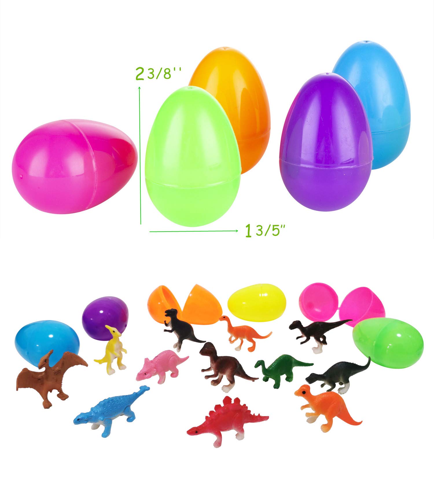 KASU 100 Pcs Prefilled Easter Eggs with Toys Inside Premium for Easter Theme Party Favor, Easter Eggs Hunt, Easter Basket Stuffers/Fillers, Classroom Prize Supplies