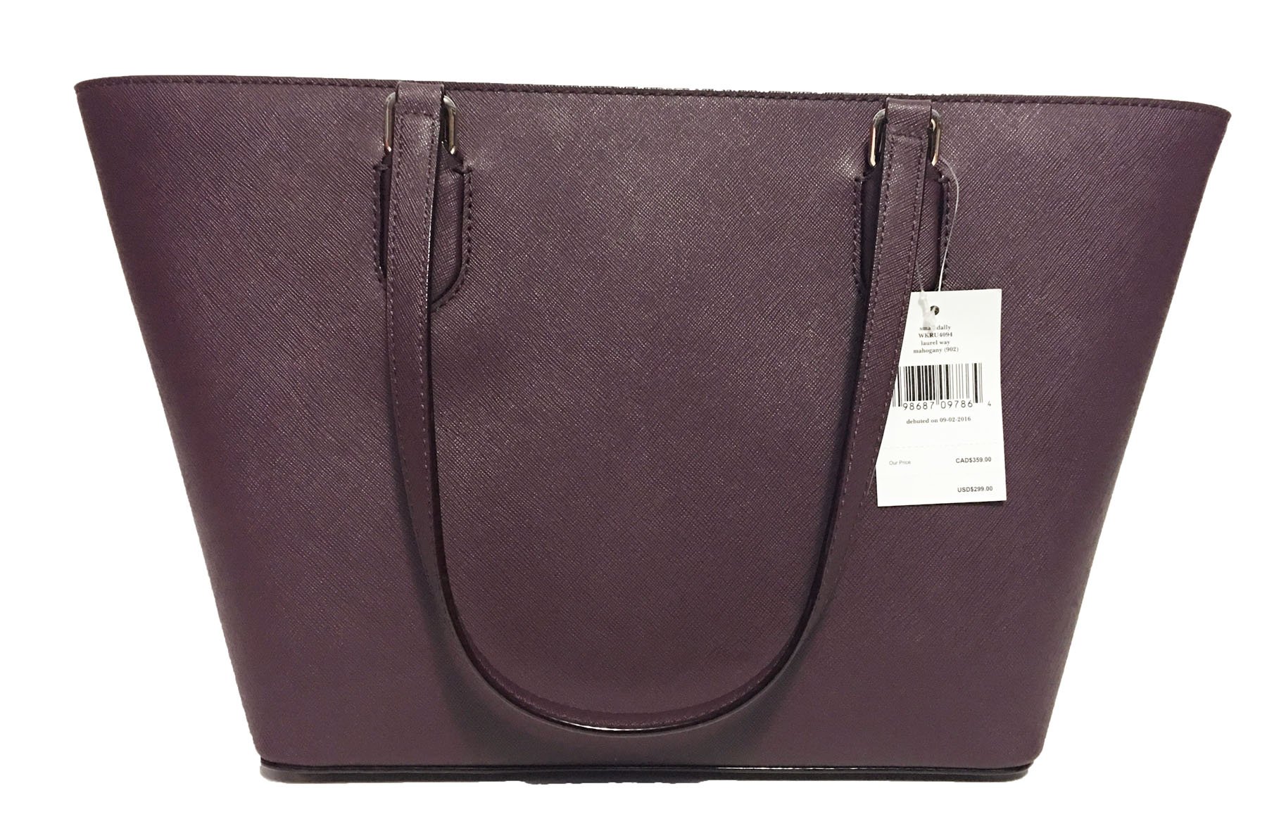 Kate Spade Laurel Way Small Dally Leather Tote Bag Mahogany Wine