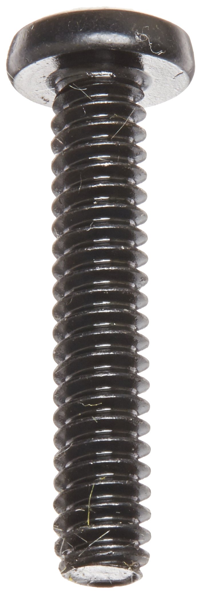 Small Parts Steel Pan Head Machine Screw, Black Oxide Finish, Meets ASME B18.6.3, #2 Phillips Drive, #10-24 Thread Size, 1" Length, Fully Threaded, Import (Pack of 100)
