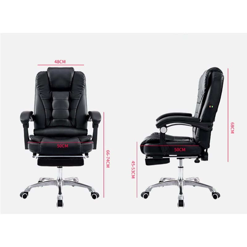 BZLSFHZ Office Chair Multifunction Office Computer Chair Swivel Reclining Boss Chair Household Study Room