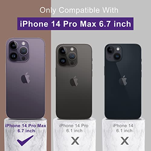 DEENAKIN Compatible with iPhone 14 Pro Max Case - Enhanced Camera Protection and Screen Protector - Liquid Silicone Cover - Slim Fit Protective Phone Case 6.7”for Women Girls - Light Brown