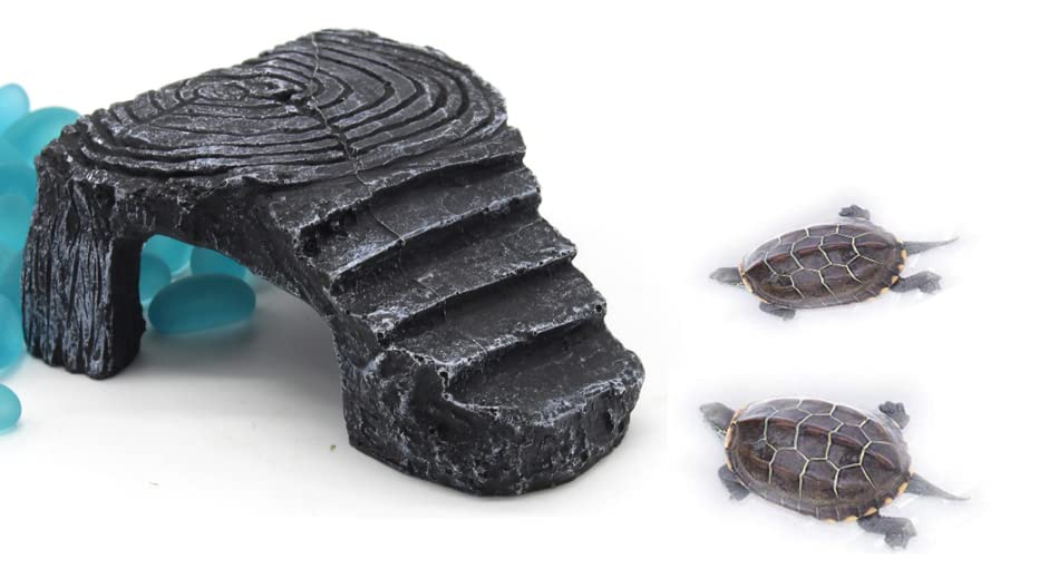 Saim Turtle Basking Platform, Aquarium Decor Basking Platform Ramp for Turtles