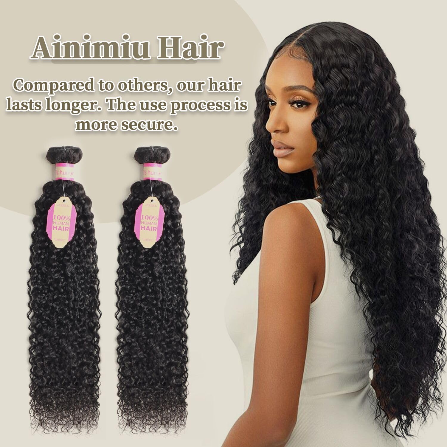 Brazilian Curly Wave Human Hair 3 Bundles 12A Grade Virgin Hair Weave Bundles Jerry Curly Unprocessed Hair Extensions Natural Black 10 12 14 inch 100g/pc