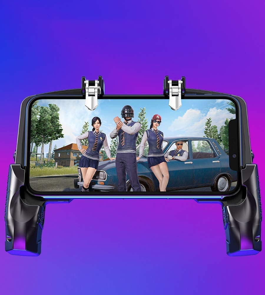 Mobile Game Controller L1R1 Triggers [ 2 Finger ], FPS or Battle Royale Controller Gaming Grip Joystick Gamepad, Shoot Aim Keys for 4.7-6.5" Android/iOS Phone