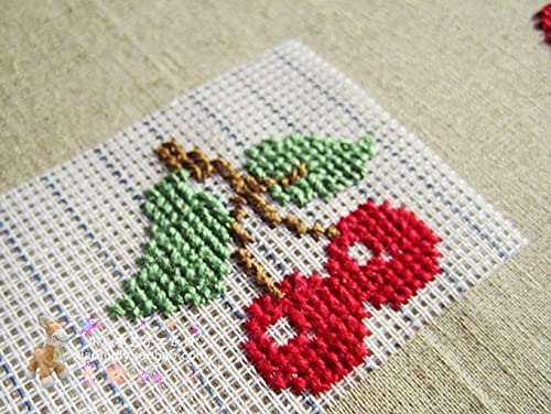 Cross Stitch Fabric 50x33cm 14CT Disposable Cross Stitch Fabric Canvas Cloth Canvas DIY Handmade Embroidery on Clothes Cushion - 50x33cm