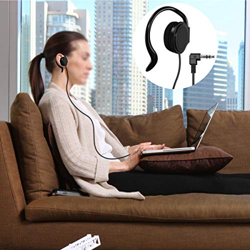EXMAX 3.5mm Single Side Earphone Earbud One Ear Headphone for EXD-101 ATG-100T ELGT-470 Wireless Tour Guide System Receiver Touring Groups Radio Podcast Laptop MP3/4 Tablet PC Skype YouTube (Right)