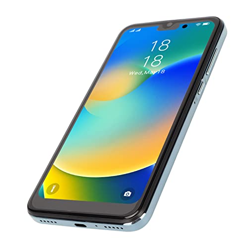 ASHATA I14pro Max Smartphone, Unlocked Android Smartphone GSM Phone Dual SIM Smartphone with 6.1in HD Screen 1GB RAM 8GB ROM 5MP for Android 6.0 2400mAh, Blue