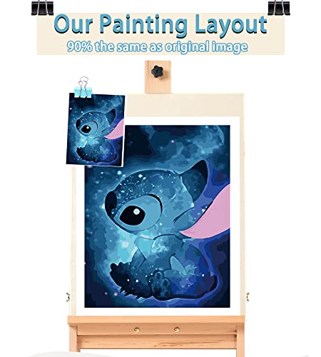 eimivrc Paint by Number for Adults Beginner, Stitch Paint by Numbers,Paint by Number Stitch for Gift Home Decor(16x20 Inch)